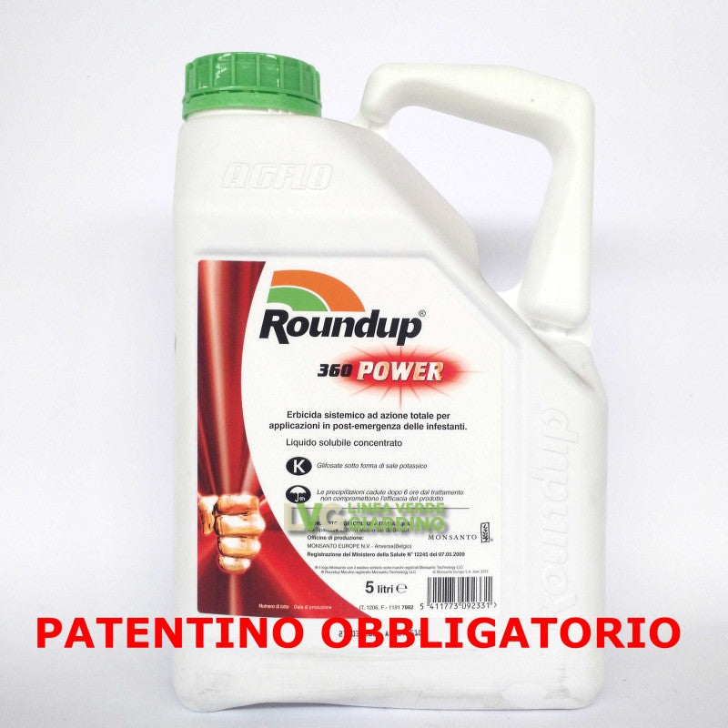 ROUNDUP 360 POWER 2.0 Herbicide au glyphosate LT.5 – Linea Verde Giardino
